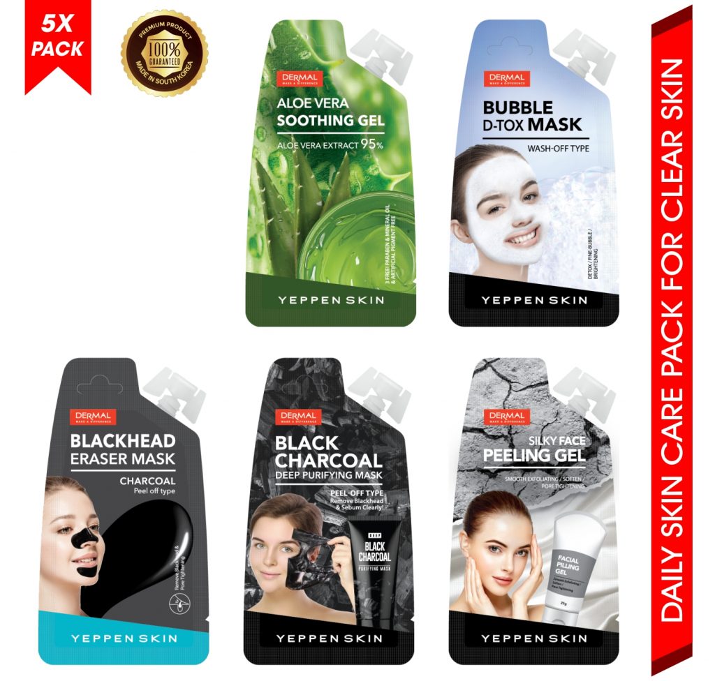Dermal Yeppen Skin Care Pack For Clear Skin - Dermal Face Mask | Dermal ...