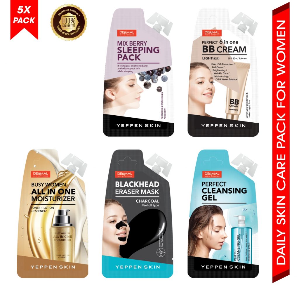 Dermal Yeppen Skin Daily Skin Care Pack for Women - Dermal Face Mask ...